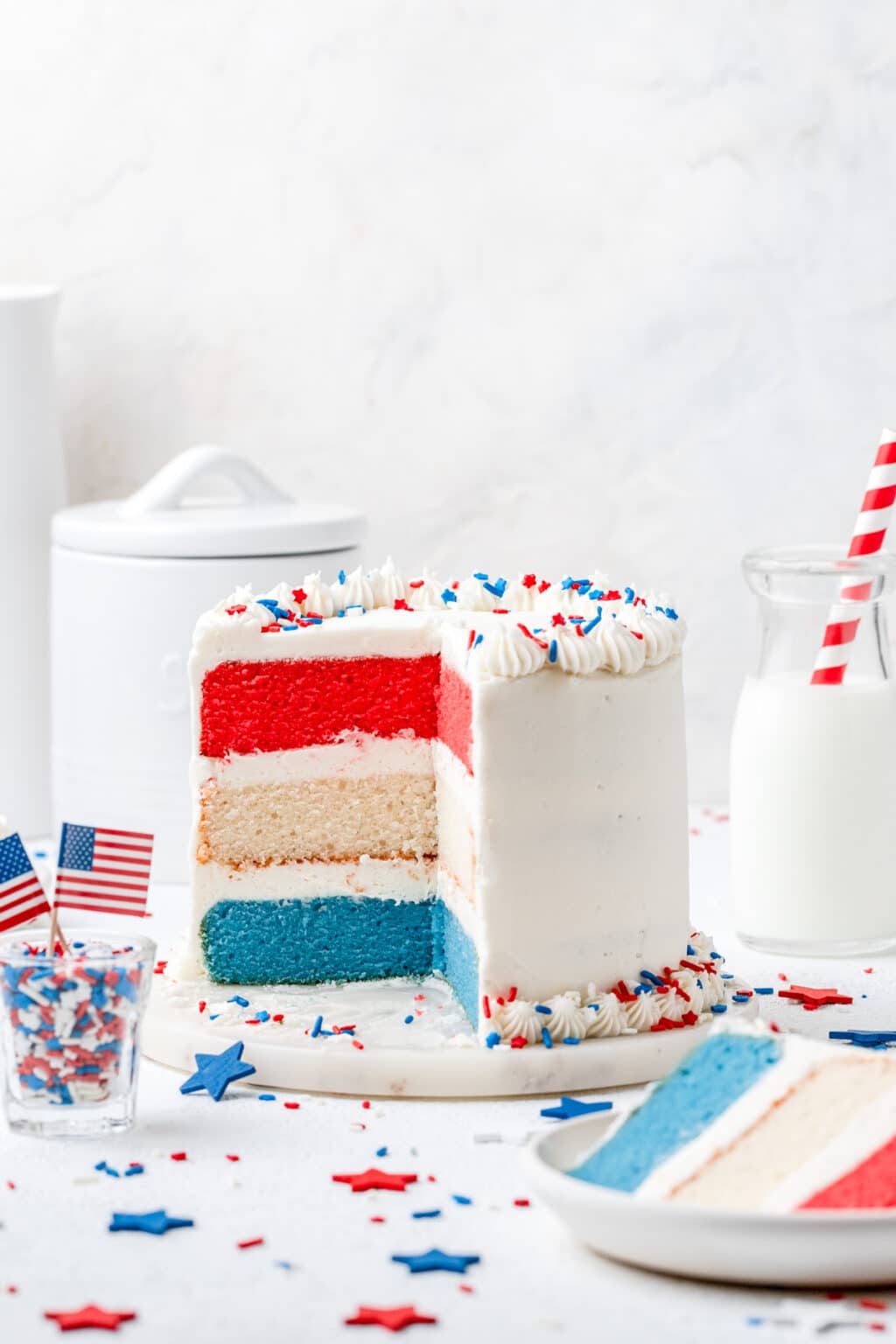 Red, White, & Blue Layer Cake ~ Barley & Sage