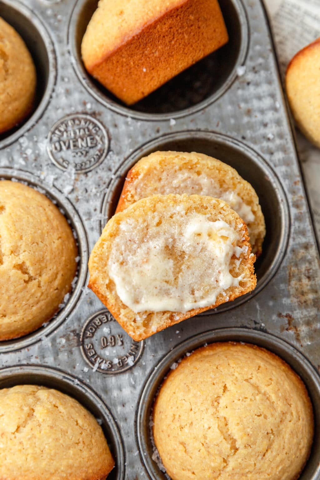 Brown Butter Honey Cornbread Muffins ~ Barley & Sage