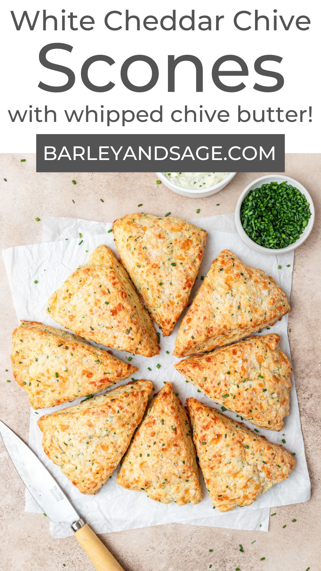 Cheddar Chive Scones ~ Barley & Sage