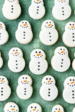 Snowman Macarons with Eggnog Buttercream ~ Barley & Sage