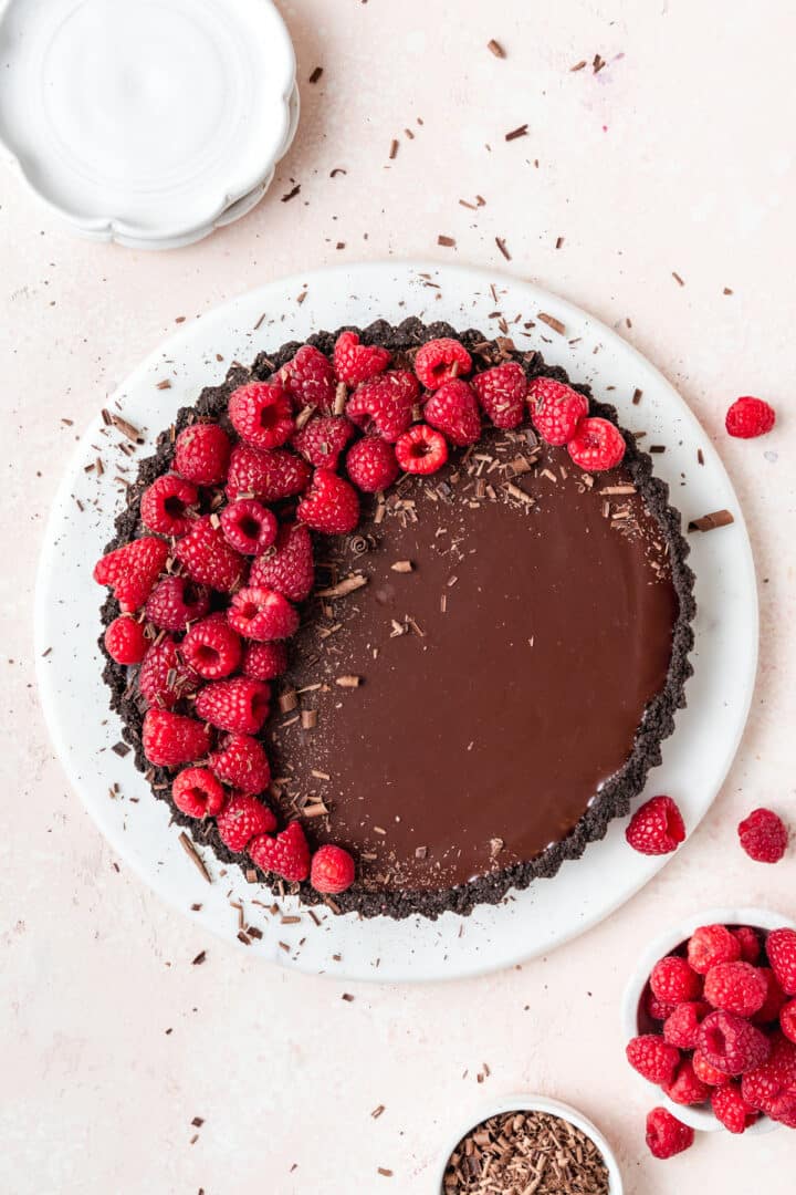 Dark Chocolate Raspberry Tart ~ Barley & Sage