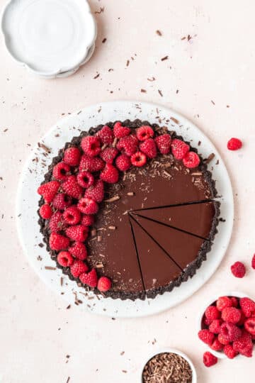 Dark Chocolate Raspberry Tart ~ Barley & Sage