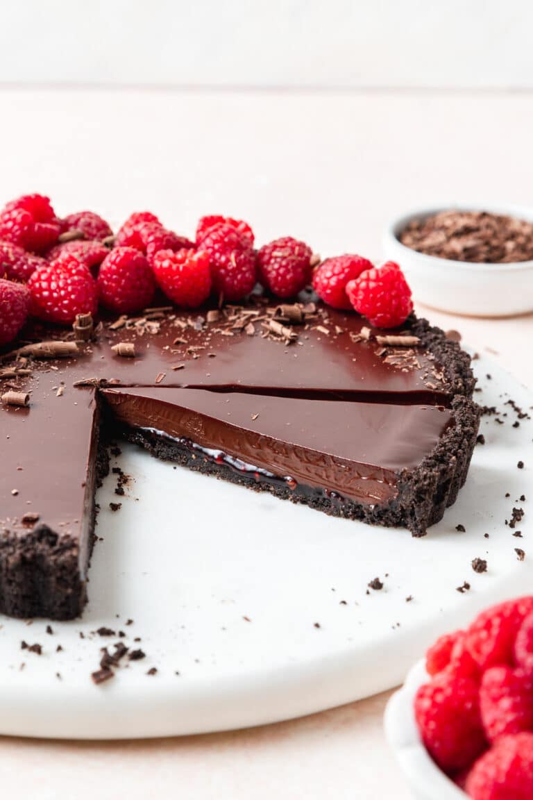 Dark Chocolate Raspberry Tart ~ Barley & Sage