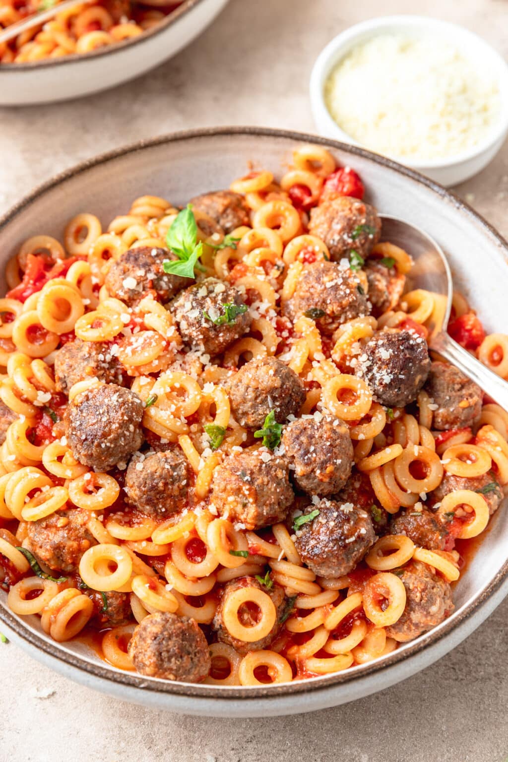 Homemade Spaghetti O's with Mini Meatballs ~ Barley & Sage
