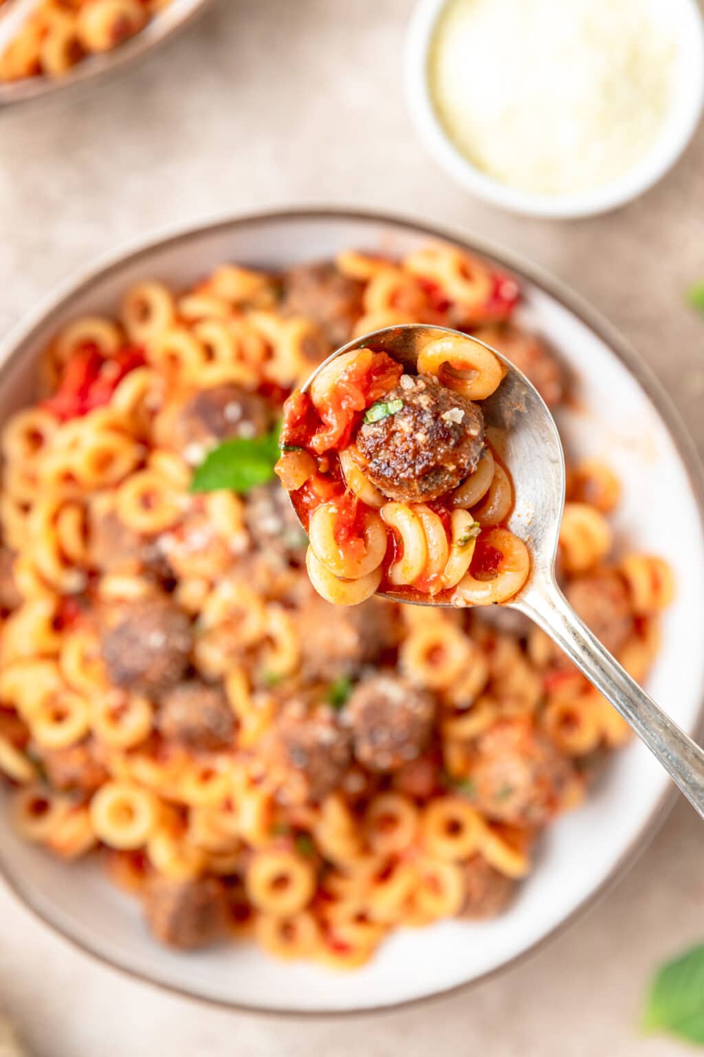 Homemade Spaghetti O's with Mini Meatballs ~ Barley & Sage