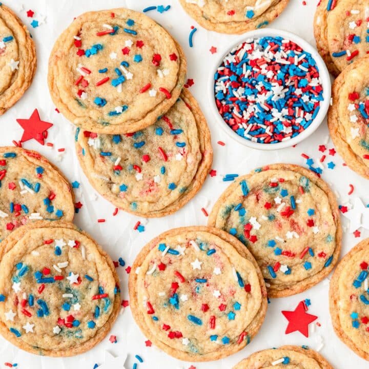 4th of July Sugar Cookies with Sprinkles ~ Barley & Sage