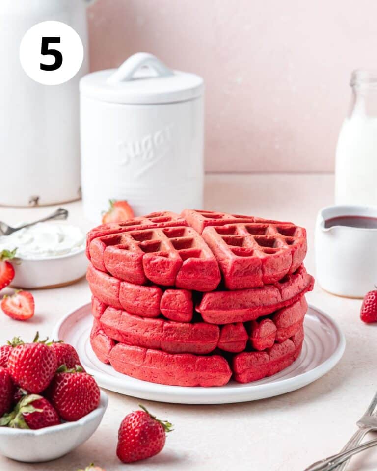 Strawberry Waffles Recipe ~ Barley & Sage