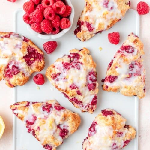 Raspberry Sour Cream Scones ~ Barley & Sage