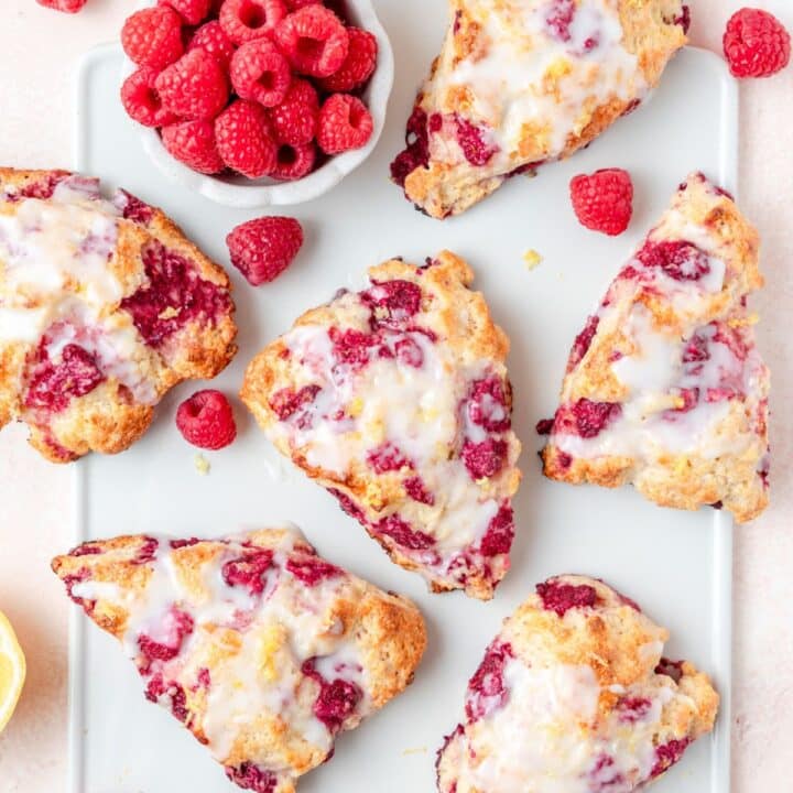 Raspberry Sour Cream Scones ~ Barley & Sage