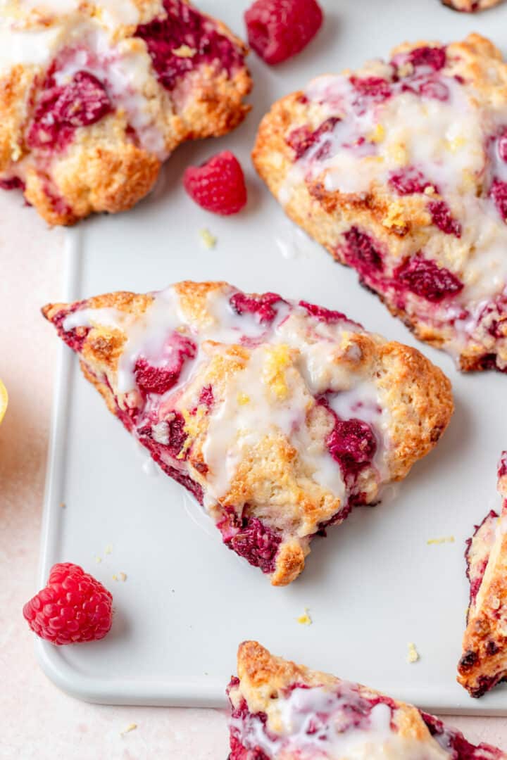 Raspberry Sour Cream Scones ~ Barley & Sage