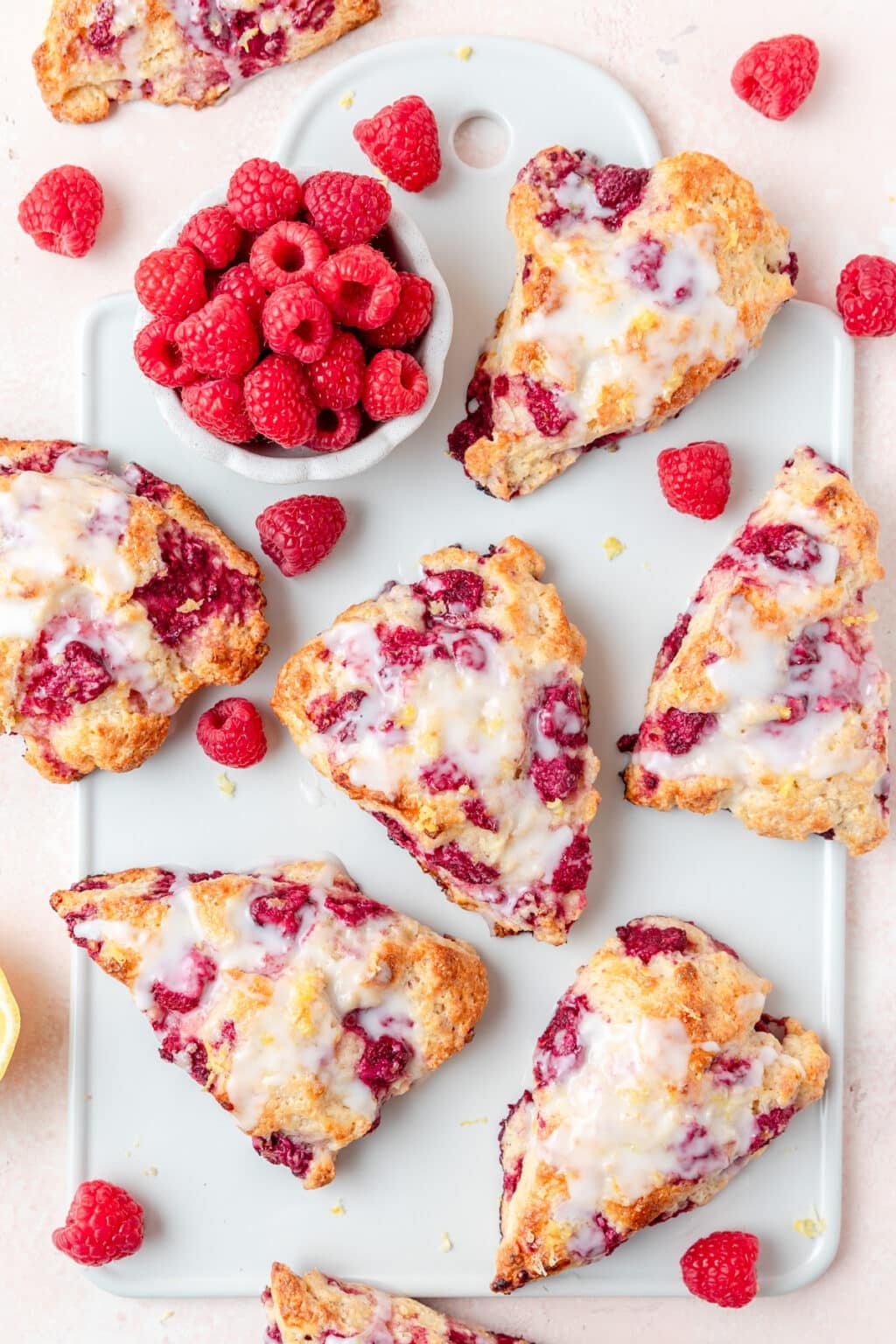 Raspberry Sour Cream Scones ~ Barley & Sage