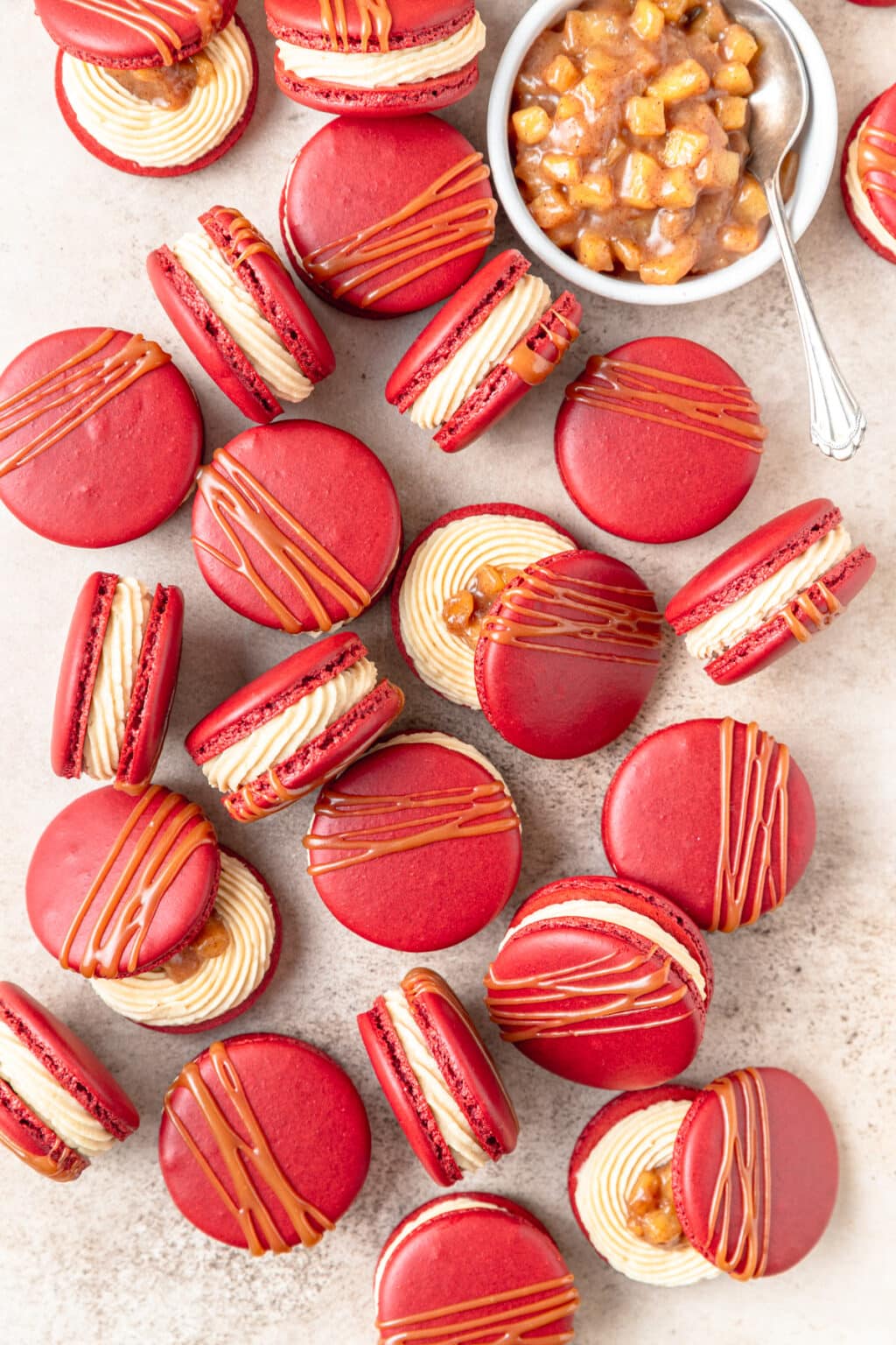 Caramel Apple Pie Macarons ~ Barley & Sage