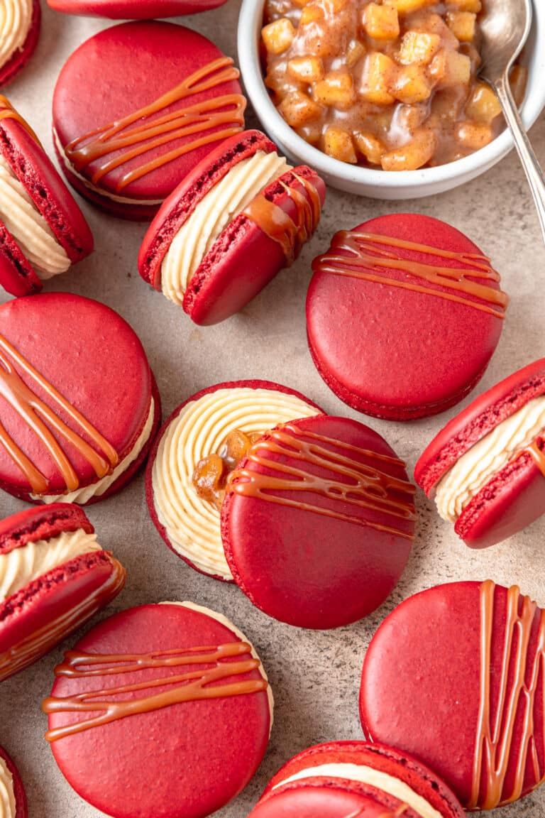 Caramel Apple Pie Macarons ~ Barley & Sage