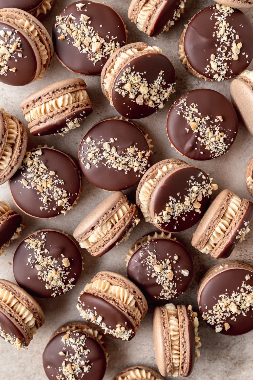 Dark Chocolate Peanut Butter Macarons Recipe ~ Barley & Sage