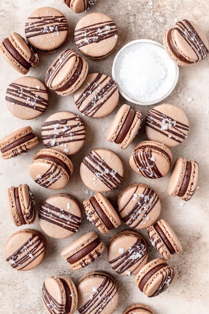 Dark Chocolate Sea Salt Macarons Recipe ~ Barley & Sage