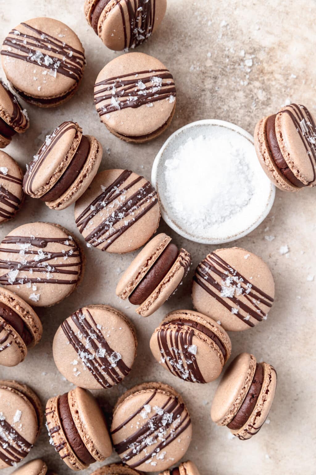 Dark Chocolate Sea Salt Macarons Recipe ~ Barley & Sage