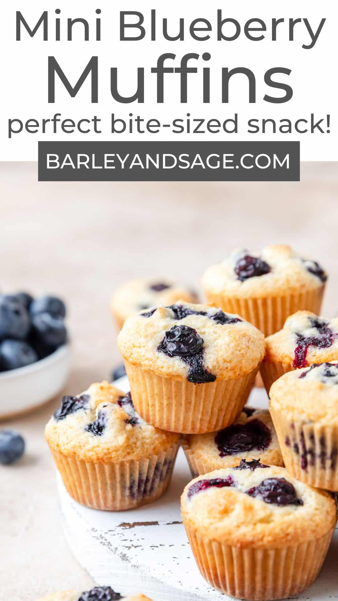 Mini Blueberry Muffins ~ Barley & Sage