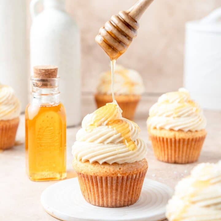 Cornbread Cupcakes with Honey Brown Butter Frosting ~ Barley & Sage