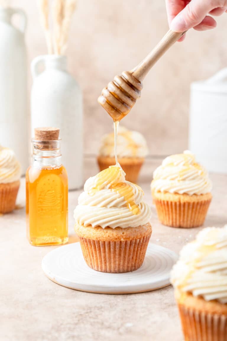 Cornbread Cupcakes with Honey Brown Butter Frosting ~ Barley & Sage