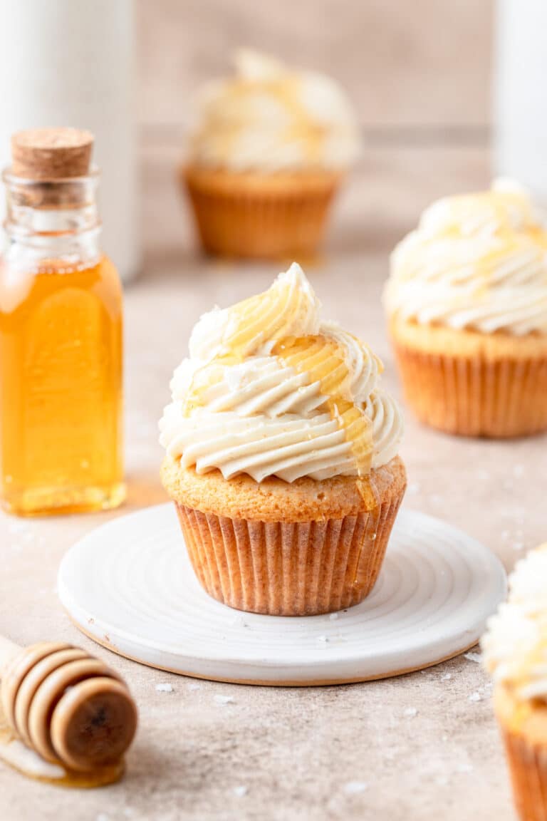 Cornbread Cupcakes with Honey Brown Butter Frosting ~ Barley & Sage