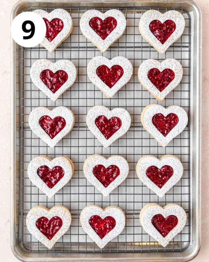 Heart Shaped Raspberry Linzer Cookies Recipe ~ Barley & Sage
